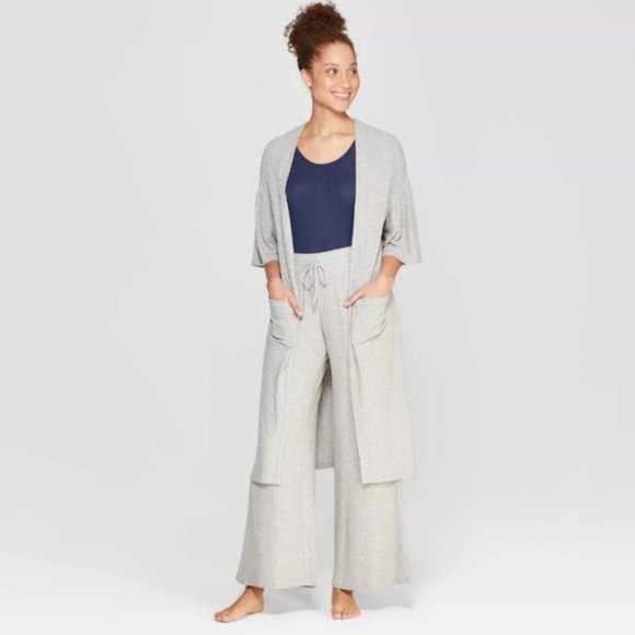 stars above | Intimates & Sleepwear | Stars Above Open Front Gray Robe ...